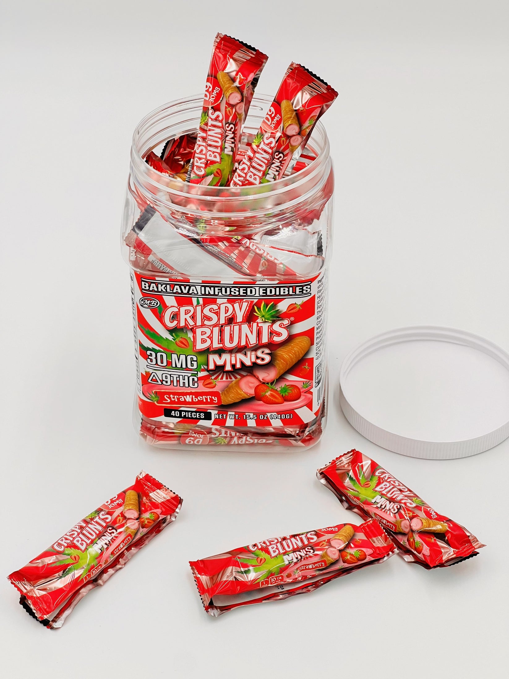 D9 minis 30mg each with Strawberry Crispy Blunts Cream Crispy Phyllo D ...