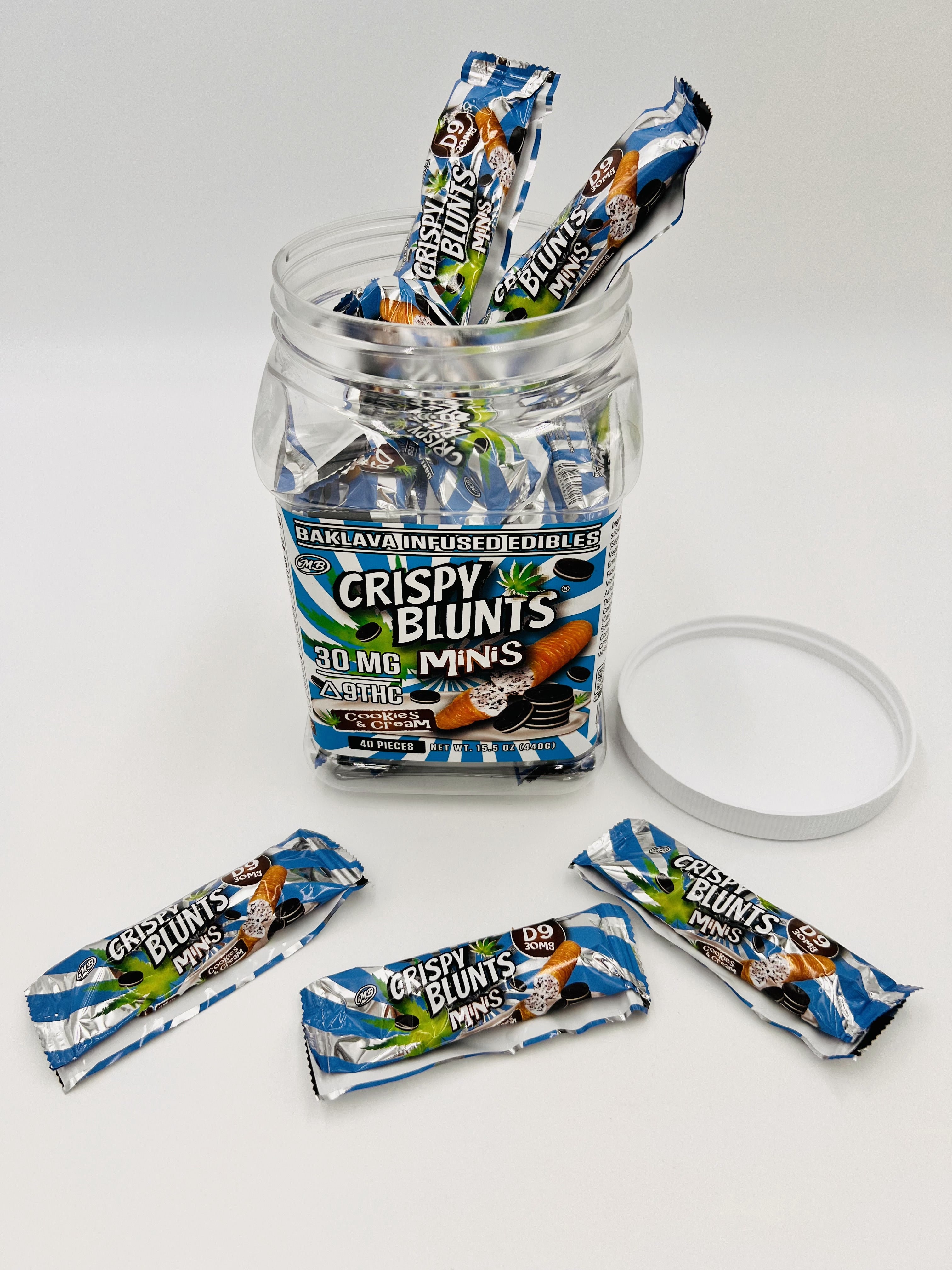 D9 minis 30mg each with Cookies & Cream Crispy Blunts Cream Crispy Phy ...