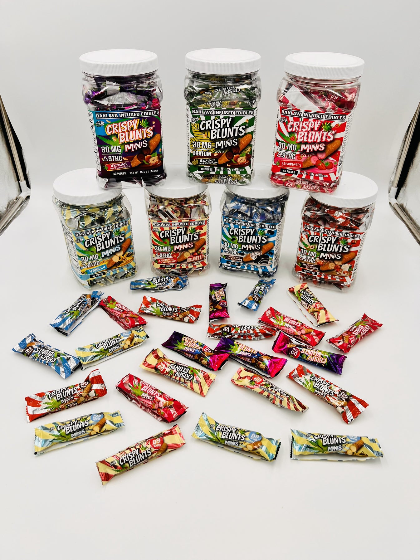 D9 minis 30mg each with Hazelnut Chocolate Crispy Blunts Cream Crispy ...