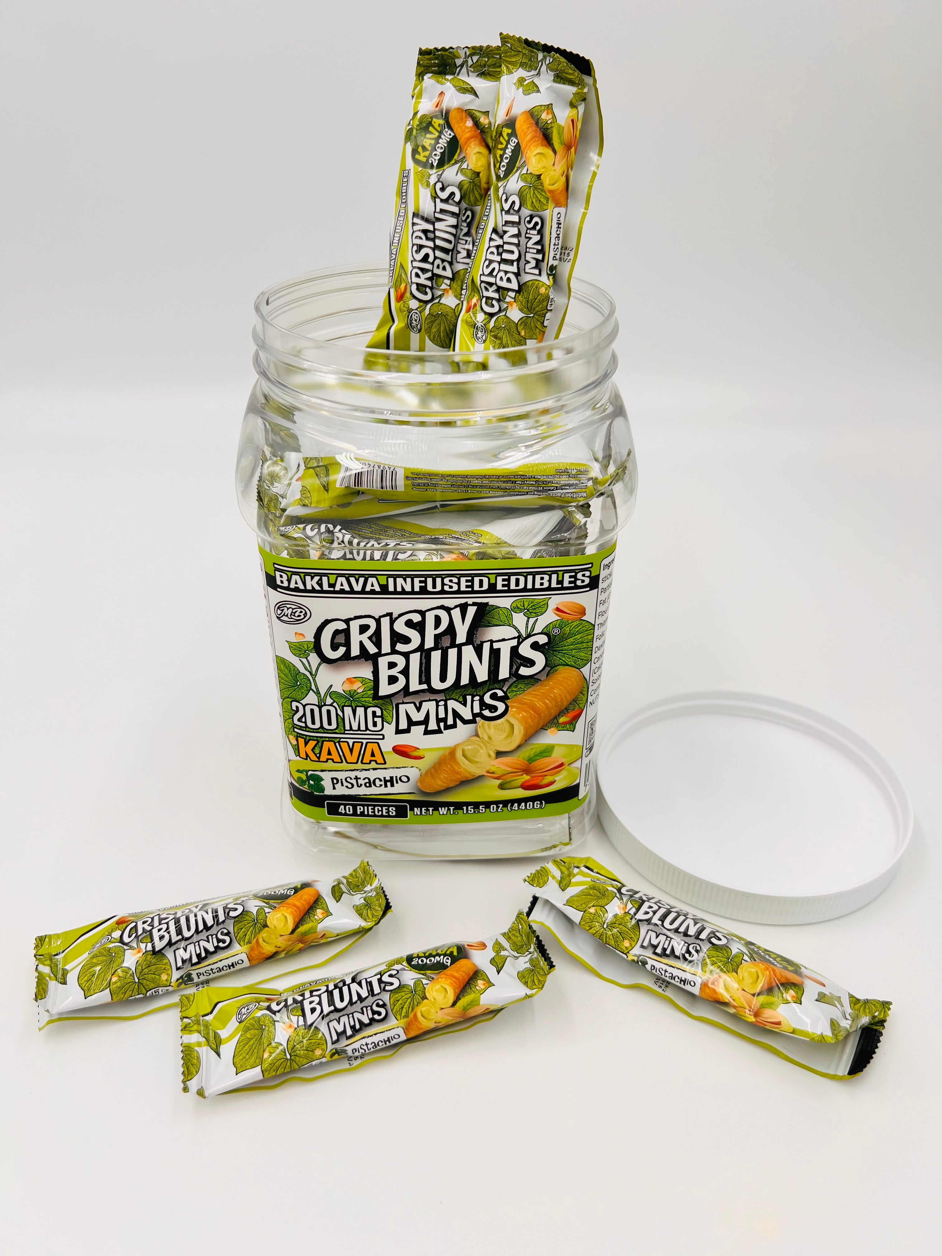 KAVA minis 200mg each with Pistachio Crispy Blunts Cream Crispy Phyllo ...