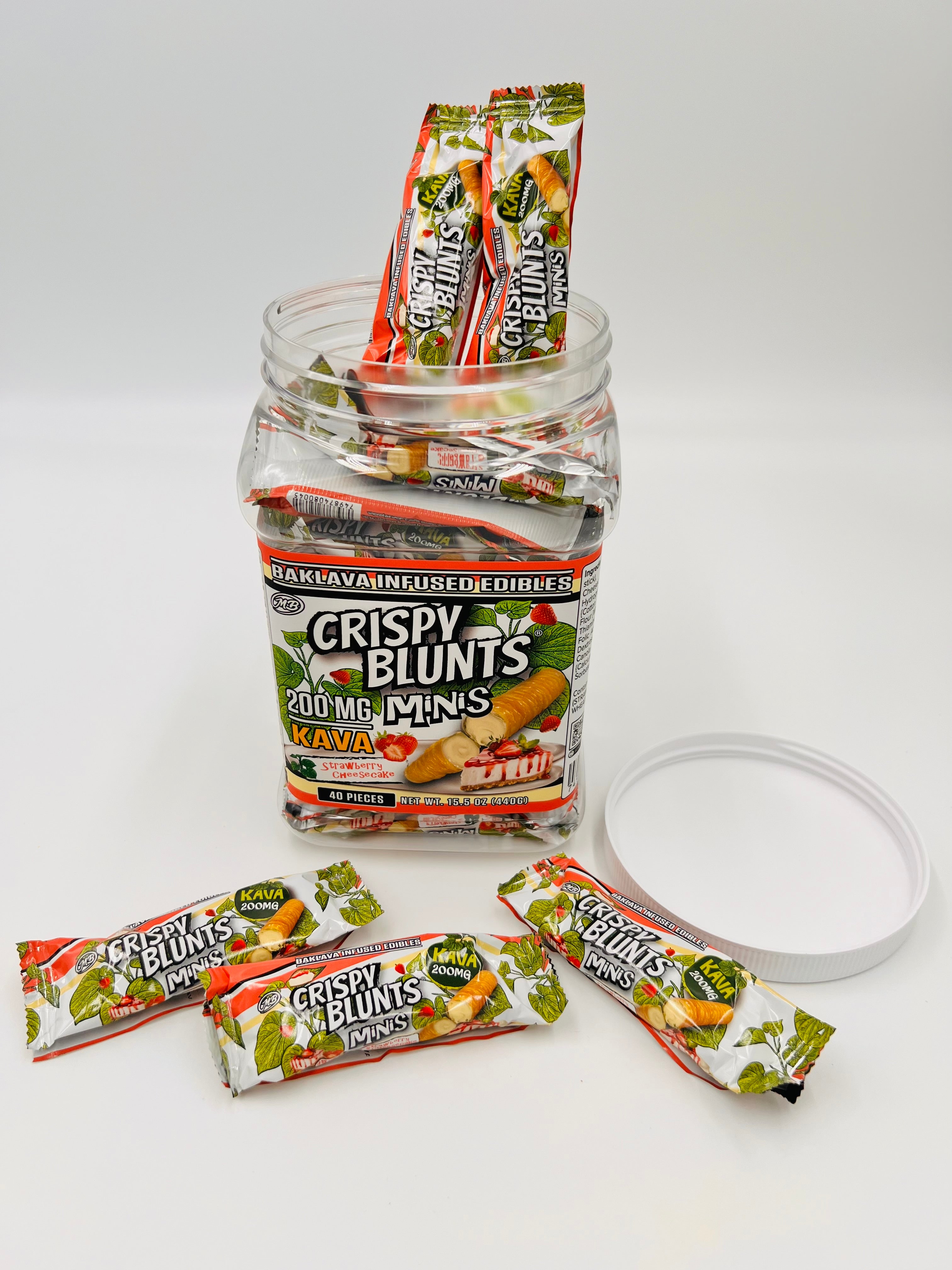KAVA minis 200mg each with Strawberry Cheesecake Crispy Blunts Cream C ...