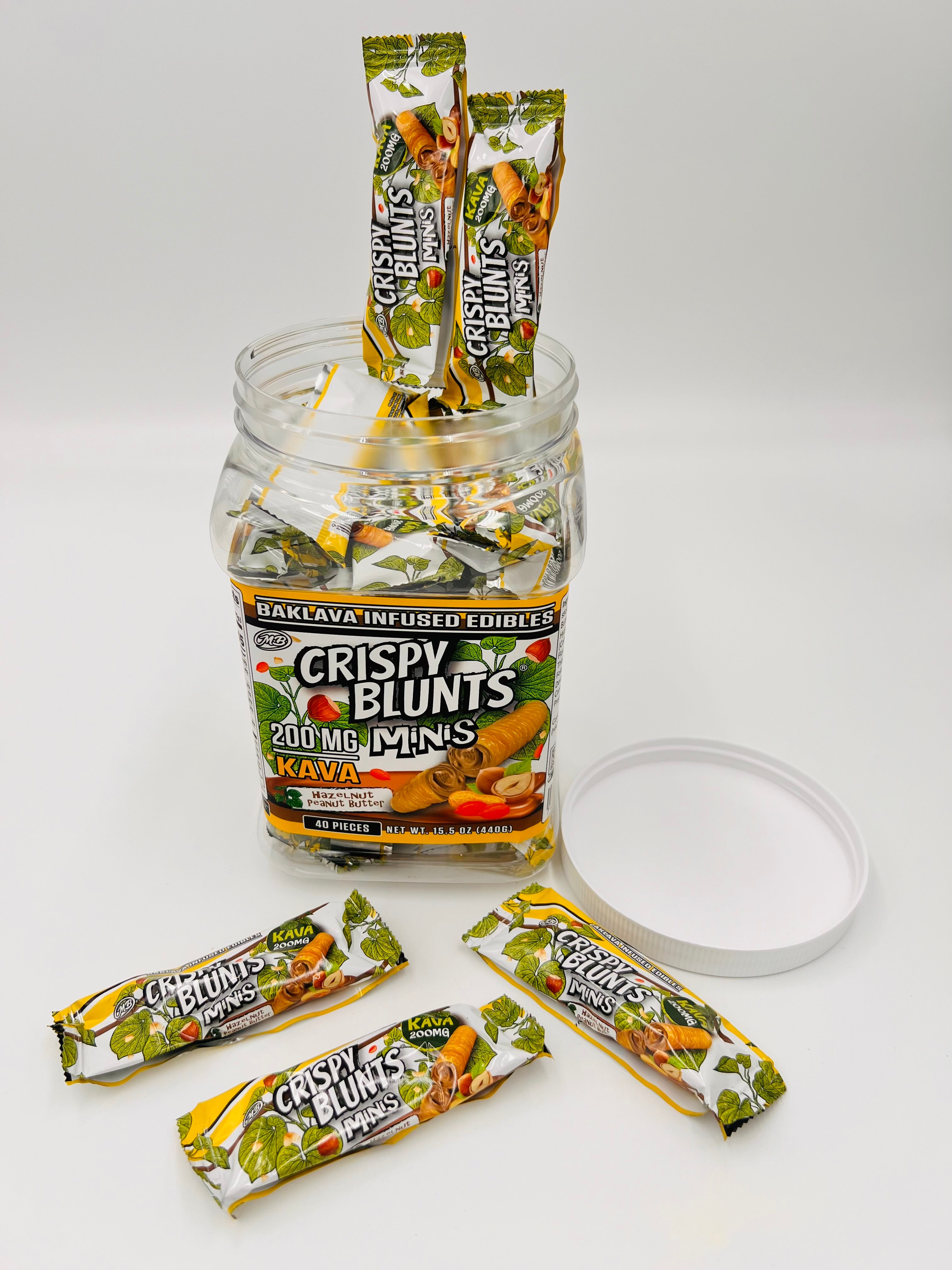 KAVA minis 200mg each with Hazelnut Chocolate Peanut Butter Crispy Blu ...